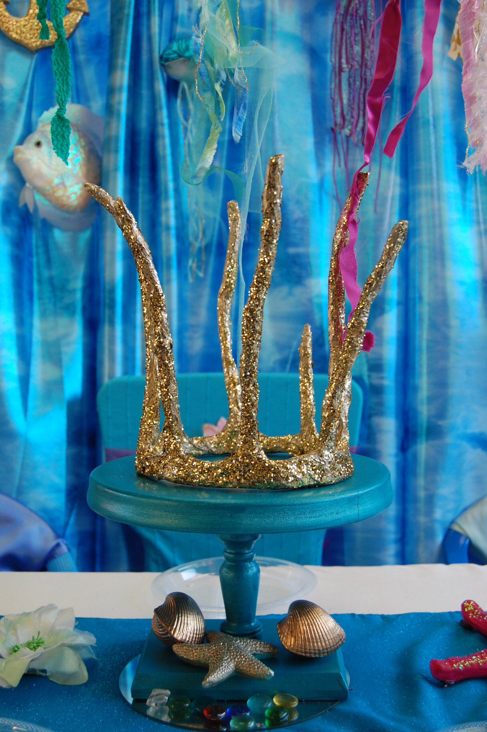 Mermaid Table Setting - Wish Upon a Party